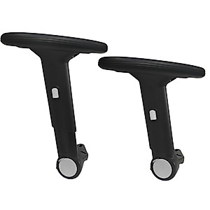 Height Adjustable Office Chair Armrest w/Arm Pads (Pair) S4761-K - Replacement Arms
