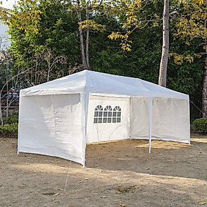 OxiQmart 10x20' Outdoor Canopy Party Wedding Tent Gazebo Pavilion w/4 Side Wall-2 Doors