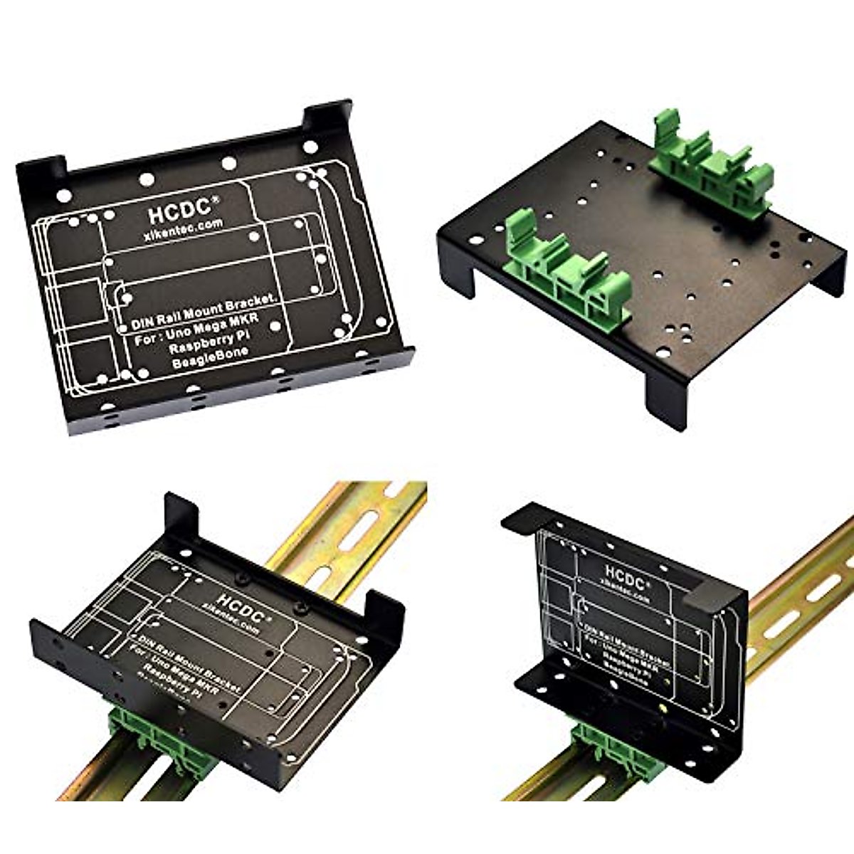 DIN Rail Mount Bracket for Raspberry Pi A+ B+ 2B 3B 3B+ 4B Zero Arduino Uno Mega Mkr BeagleBone