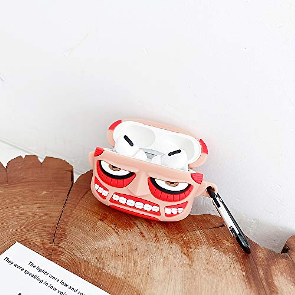 New 3D Cute Cartoon Airpods case,Suitable for Airpod pro, Soft Silicone,Fun Stylish Skin,Suitable Teenagers,Children,Girl,Boys (Colossal Titan-pro)