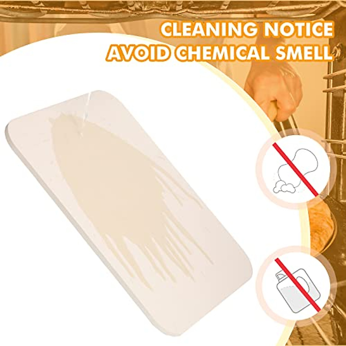 2 Pcs 15 x 12 Inch Pizza Stone, Rectangular Baking Stone, Heavy Duty Cordierite Bread Stone for Oven Grill, Thermal Shock Resistant, Pizza Grilling Stone for Making Crispy Pizza, Bread