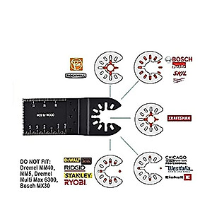 100 Pcs Oscillating Tool Blades, Professional Universal Oscillating Saw Blades, Wood Multitool Blades, Quick Release Durable Oscillating Tool, Oscillating Tool Blades Fit All Models(SH)