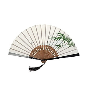 Folding Hand Fan Folding Fan Handheld Folded Fan Chinese Style Vintage Summer Bamboo Folding Fan Hand Held Fan Dance Wedding Party Decor Pocket Gifts Foldable Fan Hand Held Fans