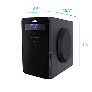beFree Sound 5.1 Channel Bluetooth Surround Sound Speaker System in Black