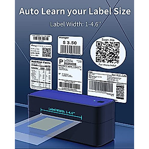 Phomemo Thermal Label Printer, Shipping Label Printer Work with Windows & macOS, 4x6 Label Printer for Shipping Packages, 150mm/s, Compatible with Amazon, Ebay, Esty, Shopify, UPS, FedEx, USPS