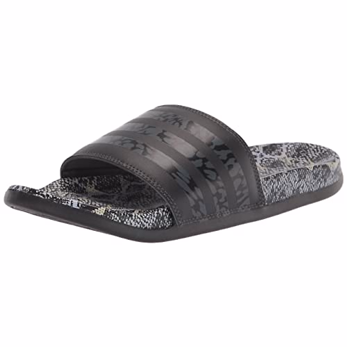 adidas Women's Adilette Comfort Slides Sandal, Core Black/Core Black/Almost Pink, 11