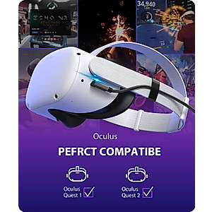 ZNEED Link Cable 16Ft Compatible with Meta/Oculus Quest 2 Accessories, USB 3.0 High Speed Transfer & 3.1A Fast Charging USB C Cable for VR Headset Gaming PC Steam