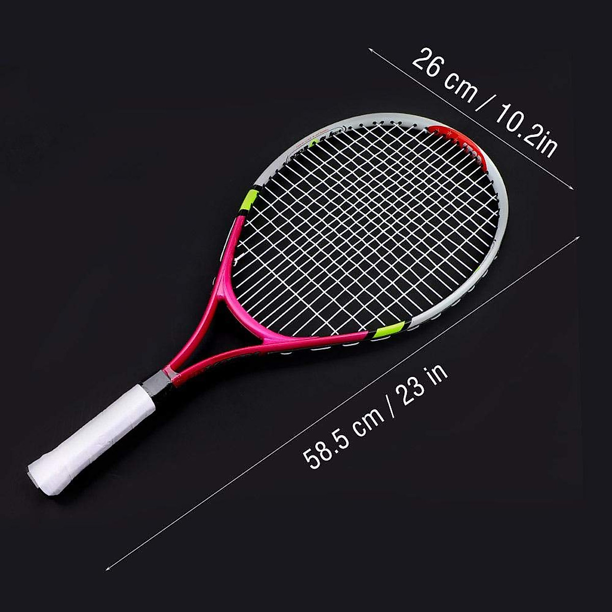 Tennis Racket TOPINCN Super Junior Tennis Training Racquet for Kids Beginners Training Practice - 1 Carrying Bag Included(Rose Red)