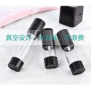 Ergonflow 3Pcs/lot 15ML 30ML 50ML Empty Black Airless Lotion Cream Pump Plastic Container Cosmetic Bottle Dispenser Travel Refillable Containers