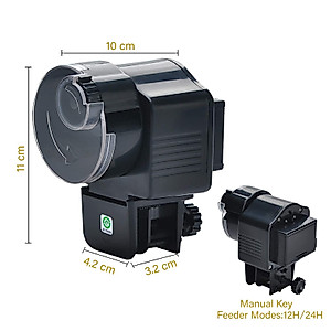 Xiaojiatech Aquarium Automatic Fish Food Dispenser Vacation Fish Feeder Tank Feeder Timer Auto Feeders for Holiday Moisture-Proof Electric Auto Fish Food Dispenser Aquatic Pet Supplies (AF-2003)