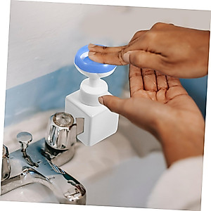 FRCOLOR Soap Pump Bottle Foaming Soap Dispenser 250ml Shampoo Refillable Bottle for Essential Oils Lotions Liquid Conditioner Blue