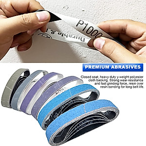 30-Pack 3/4 x 12 Inches Replacement Sanding Belt Kit for Work Sharp Knife & Tool Sharpener Ken Onion Edition (WSKTS-KO) - Knife Sharpening Belts 80/120/240/400/1000/2500 Grits