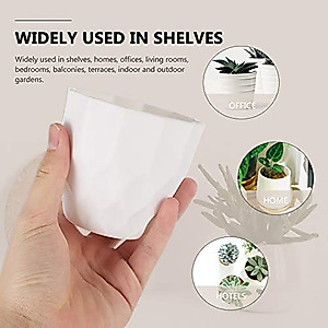 Happyyami Succulent Flower Pot 10pcs Plastic Mini Bonsai Pot Nordic Flower Pot Flower Pot Seedling Nursery Pots Flowerpot Plant Container 24. 5x16cm Plant Nursery Pot