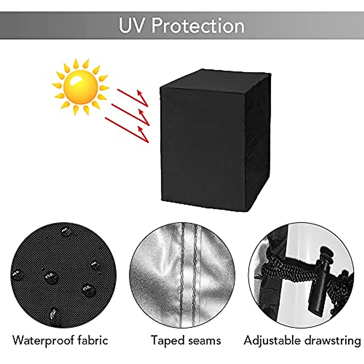 RUSUO Dust Cover,Waterproof Patio Chair Cover Oxford Stackable Chair Cover Outdoor Bar Stools CoversResistant Garden Furniture Cover