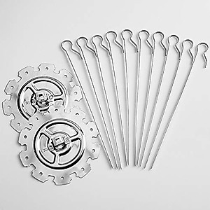 GEZICHTA BBQ Roaster Stainless Steel Roaster Rotisserie Skewers Needle Cage Oven Kebab Maker Grill