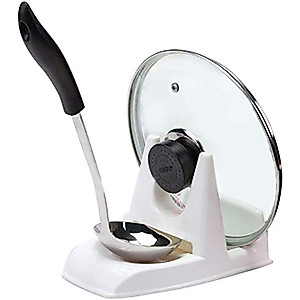 DRNKS Spoon Rest And Pot Lid Holder, Cooking Storage Kitchen Organizer Pan Cover Lid Rack Stand Sponge Holder Dish Rack Applicable to kitchen stove