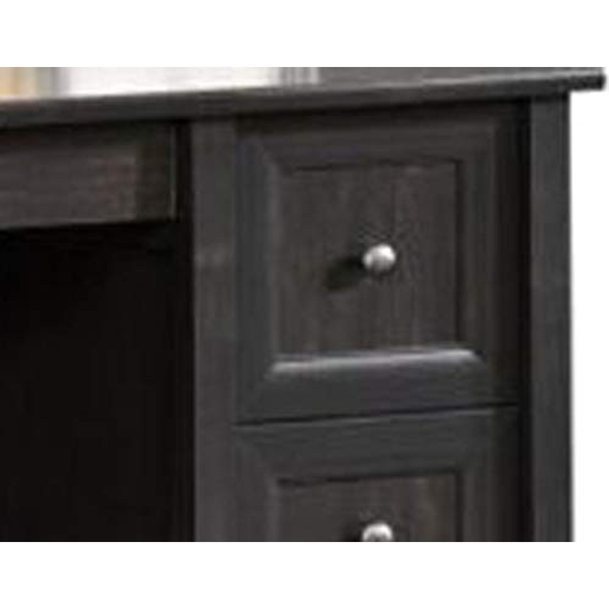 Sauder Edge Water Computer Desk, L: 59.06" x W: 23.23" x H: 29.02", Estate Black finish