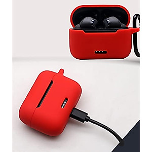 2 Pack Soft Rubber Silicone Protective Case Cover Compatible with TOZO NC2 Earbuds, Protective Skin Sleeve with Keychain (Light Blue+Light Green)