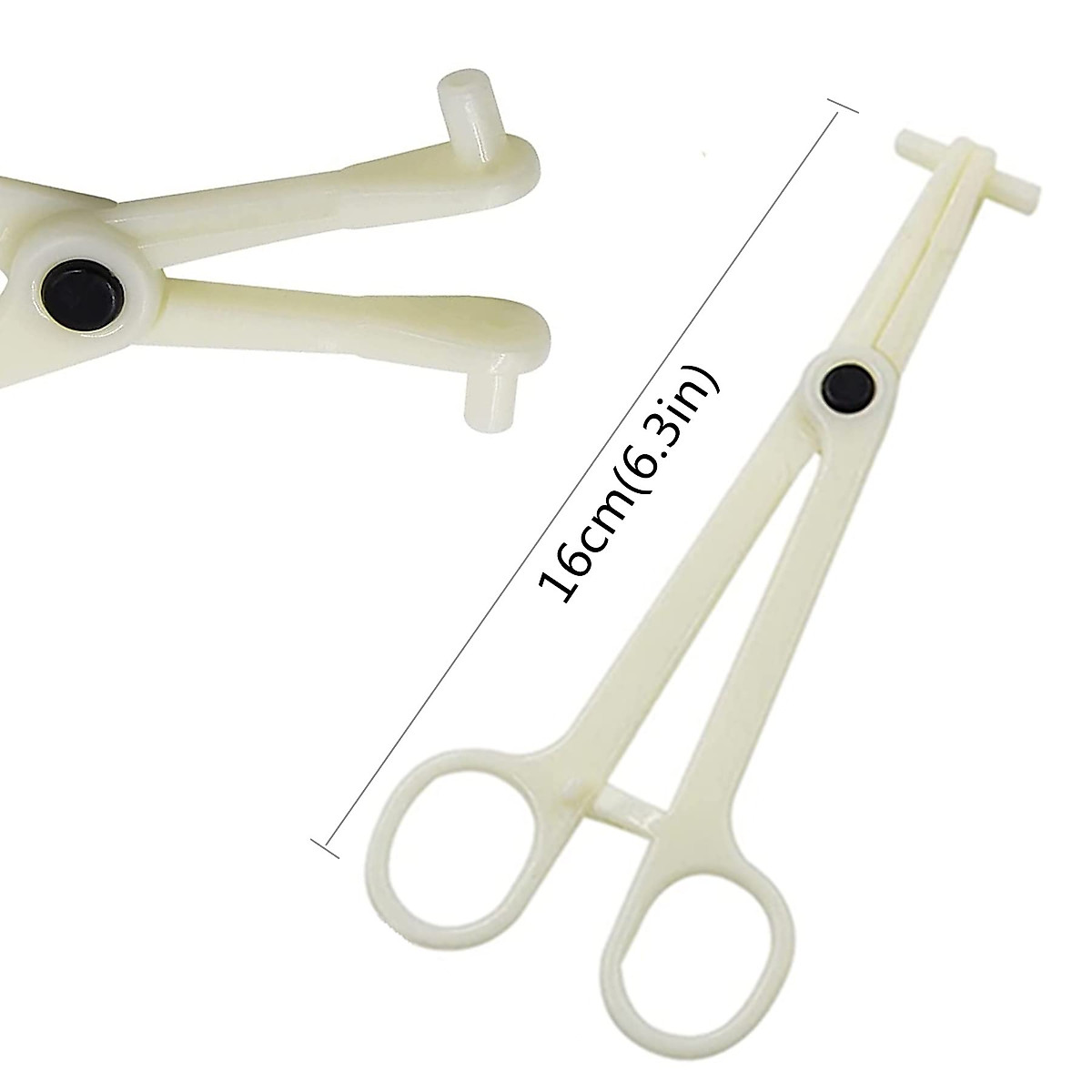 Body Piercing Clamps - Yuelong 25PCS Disposable Forceps Clamp Claw Slotted Plier Ear Nose Piercing Tools Septum Forceps for Lip Navel Tongue Belly Piercing Supplies