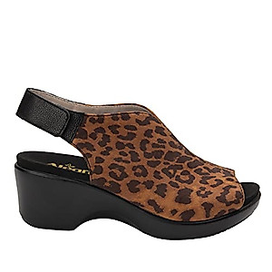 Alegria Women's Rosie Leopard Wedge Sandal 8 M US