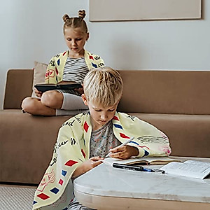 Letter Throw Blankets Mom to My Daughter Super Soft Warm Large Flannel Blanket Suitable for Birthday and Anniversaries Gifts for Bed, Sofa,Camping and Travel