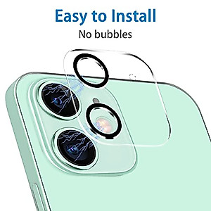 Dengduoduo 【3 Pack】 Camera Lens Protector for iPhone 11 & iPhone 12 Mini, Ultra HD, Tempered Glass, 9H Hardness, Anti-Scratch, Case Friendly, Easy to Install [No Affect on Night Shots]