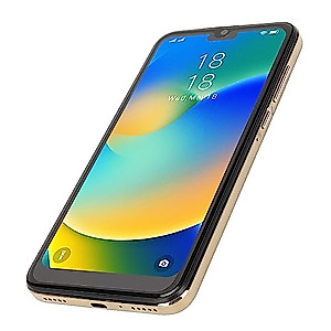 LANTRO JS Android 11.0 Smartphone, 6.1in Display, 4GB RAM, 32GB ROM, MTK6889 Processor, 8MP Front Camera, 16MP Rear Camera, 1440x3200 Resolution, Gold Color, EU Plug, Compatible with I14proMax