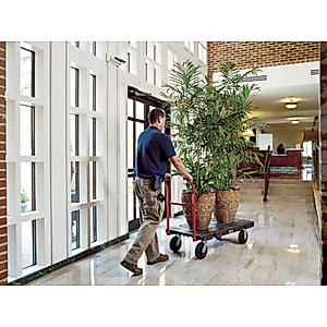 Rubbermaid Commercial Products Heavy Duty Platform Truck, 6" TPR Casters, 1000 lb. Capacity, Black, for Warehouse/Garage/Cleaning/Manufacturing