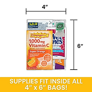 After Party Hang Over Kit Supplies for Bachelorette Party Favors, Bag Stuffers, Wedding Parties, 21st Birthdays & More - 7 Essential Drinking Supplies Per Set for by Real Vitamins (1 Set)