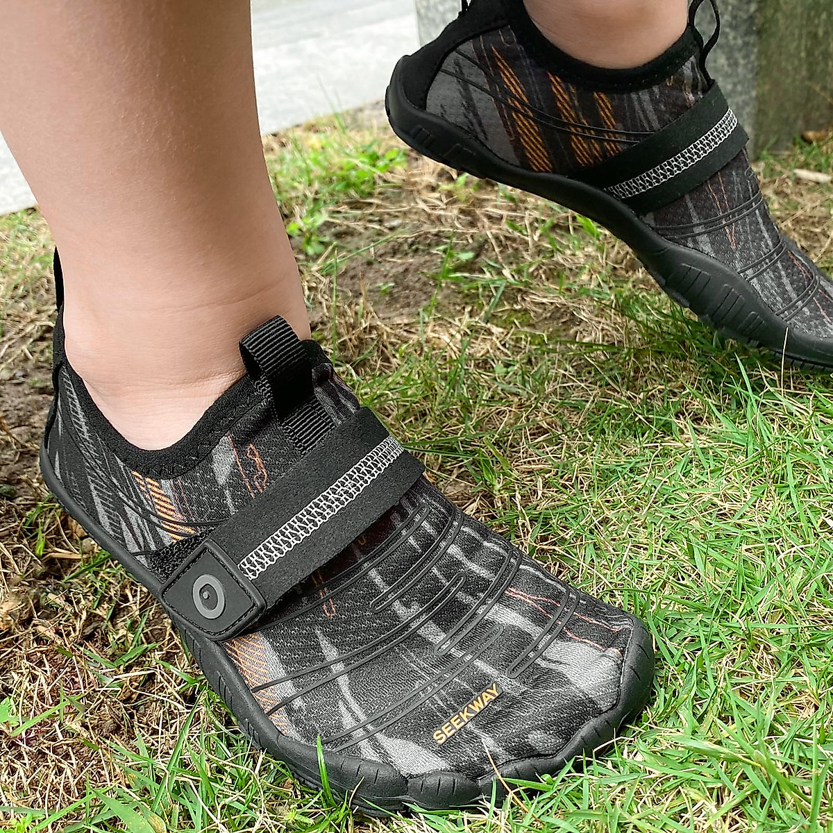 SEEKWAY Barefoot Water Shoes for Kids - Wide Toe Box and Quick-Dry Sand Shoes Toddler for Hiking Swim Beach Pool Kayak Sport Accessories, Camping Essentials Must-Haves for Boys Girls Sizes