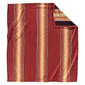 Pendleton Cotton/Acrylic Throw Gift Pack Thunder Basket Red One Size
