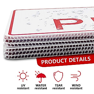 Bundle of Real Estate Rider Signs with Stakes, 6 Pack Double-Sided 6"x17.2" FOR SALE, OPEN HOUSE, SOLD, COMING SOON, SALE PENDING, NEW LISTING-Waterproof Corrugated Plastic