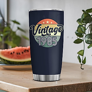 FROOBLEQUIRK 40 Years Old 20 Oz Tumbler – 40th Birthday Gift for Men, Women, Mom, Dad, Wife, Husband, Brother, Uncle, Funny 40-Year-Old Gift & Birthday Decoration