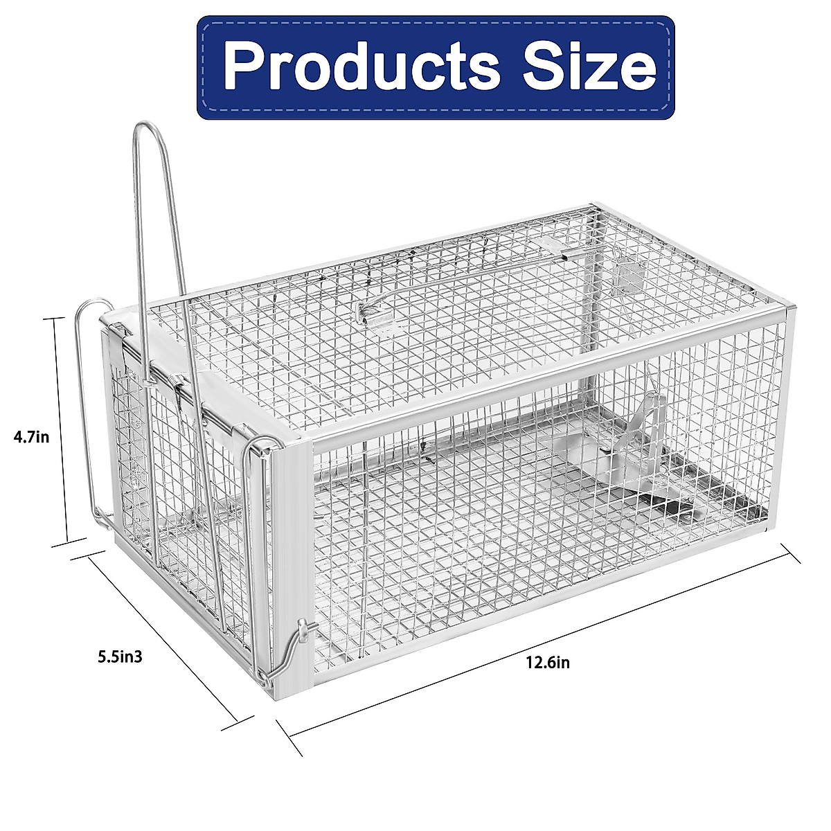 2 Pack Humane Rat Traps - Have a Heart Mouse Trap for Squirrel Mouse Rat Mice, Live Rat Traps Catch and Release for Indoors and Outdoors