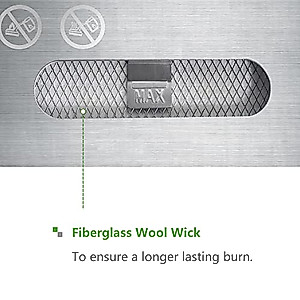 Tabletop Fire Pit Burner, Indoor Outdoor Ventless Table Styled Firepits Portable Fire Bowl Pot Insert, Real Flame Like Gel Fireplaces or Wood Log Fire Pit Wick, Stainless Steel