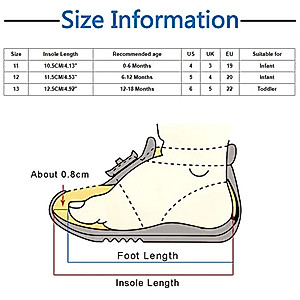 Lykmera Infant Toddler Shoes Sole Sneaker Sports Shoes Blocking Casual Shoes Princess Walking Shoes Running Shoes Walkers (C, 6-12 Months)
