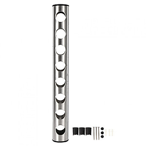 Hztyyier Wine Bottle Holder Vertical Stainless Steel Sturdy Wine Rack for Household Bar Wall Storage Supplies(Silver 8 Holes)