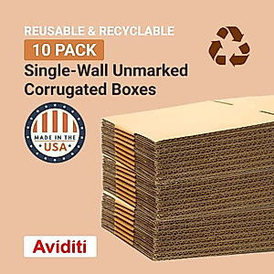 AVIDITI Shipping Boxes Medium 28"L x 24"W x 6"H, 10-Pack | Corrugated Cardboard Box for Packing, Moving and Storage  28x24x6