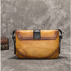 seegeeneey Women Leather Shoulder bag Handbag Purse for Women Crossbody Bag Messenger Bag Vintage Travel Bag Samll Purse (Green)