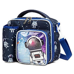 MOHCO Lunch Bag Kids Insulated Lunch Tote Bag for Boys and Girls with Adjustable Shoulder Strap and Durable Handle