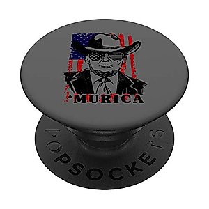 Donald Trump 2024 Murica Patriotic Keep America Great PopSockets Swappable PopGrip