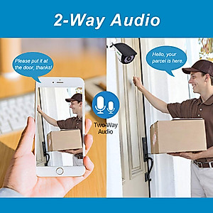 SV3C 2 Pack 5MP Outdoor Home Security Cameras, Dual Band 2.4G 5GHZ WiFi Camera, Onvif IP Cam with Human Motion Detect, RTSP Browser View, 2-Way Audio, SD Card Record, Metal Shell Waterproof, LAN Port