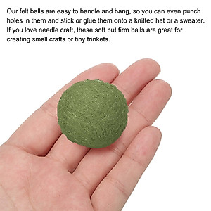PATIKIL Wool Felt Balls Beads Wool Felting Pom 3cm 30mm Dark Green for Home Crafts Handcrafts Project DIY Pack of 5
