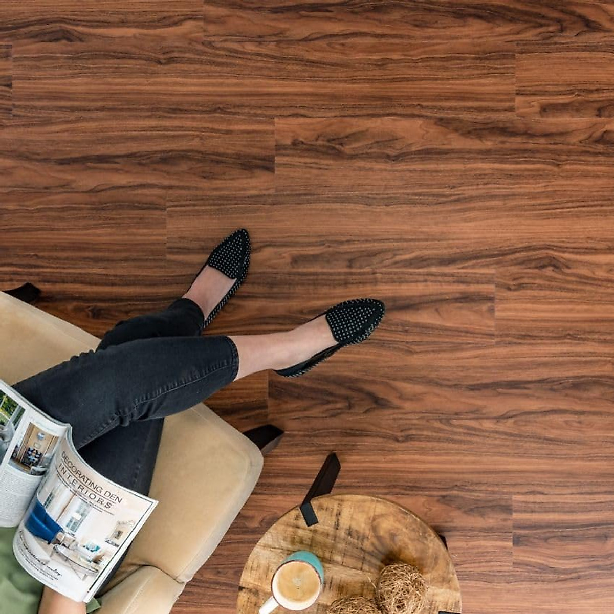 Bestlaminate Vinduri Peruvian Cherry 4.5mm - 12 mil Wear Layer- Underlayment Attached - Luxury SPC Vinyl Plank [Sample], Red