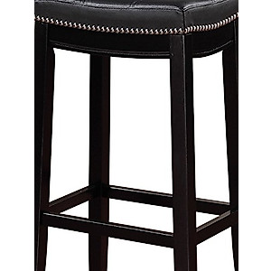 Linon Claridge Bar, Black Stool, 32" X 18.75" X 13"