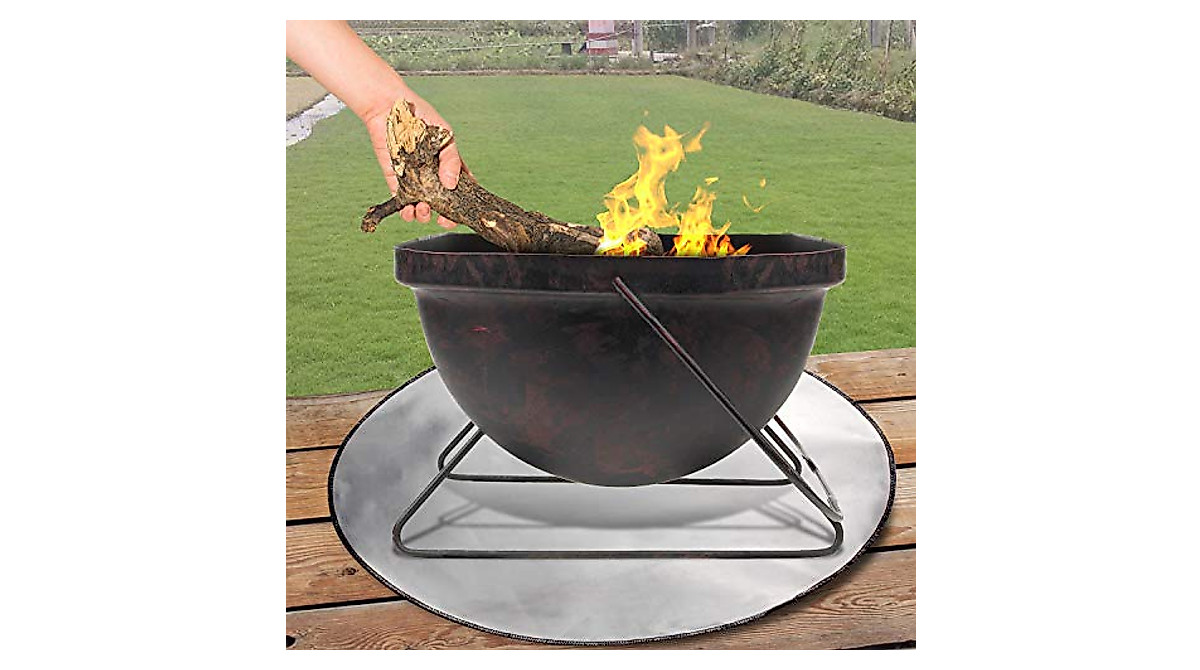 Fire Pit Mat 24" | Fireproof Deck Protector | Outdoor BBQ Accessory