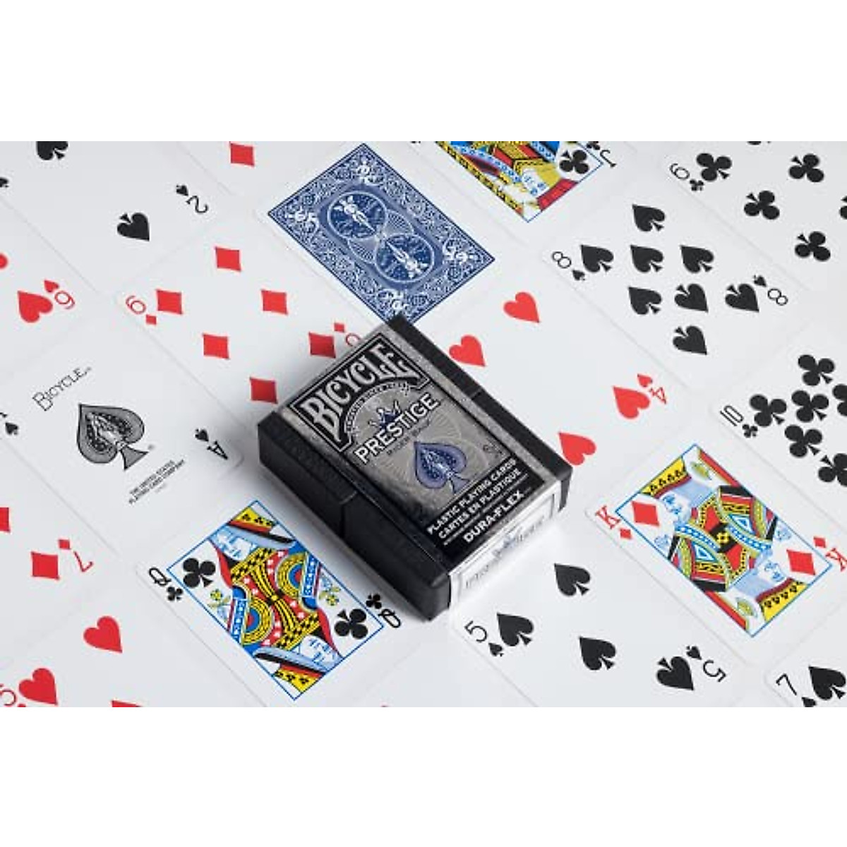 Bicycle Prestige Waterproof Plastic Playing Cards, Red & Blue (Colors May Vary)