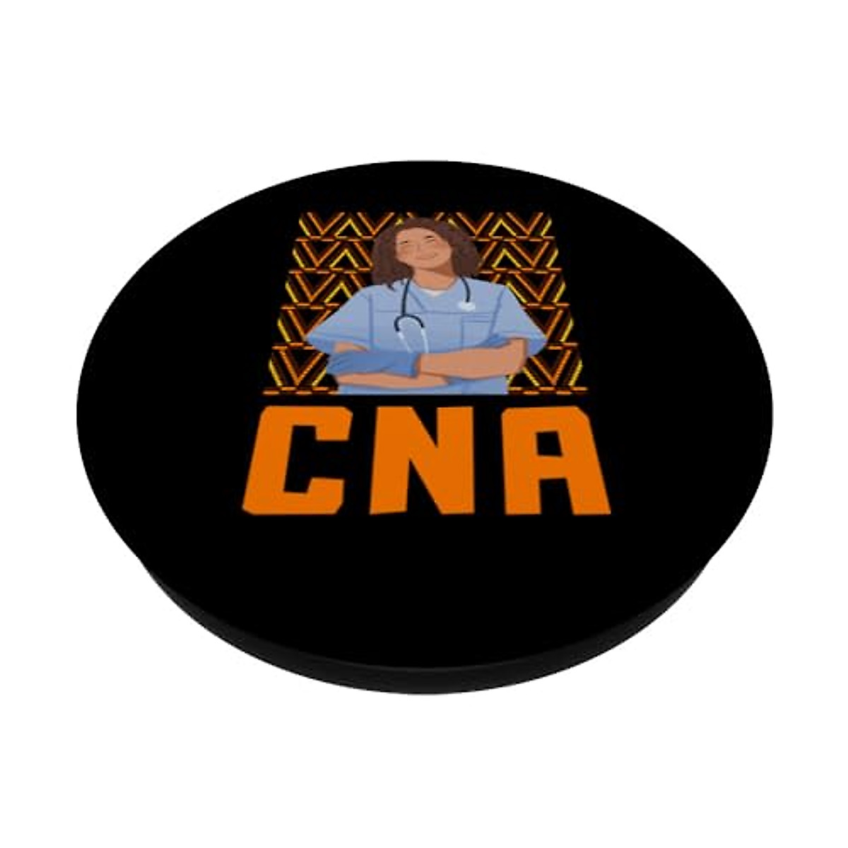 Curly Hair Girl CNA Certified Nursing Assistant PopSockets Standard PopGrip