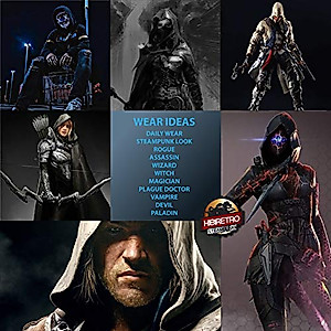 HIBIRETRO Cyberpunk Rogue Cowl Hood Scarf, Winter Unisex Neck Warmer Costume Hooded Cape Hat for Halloween Cosplay and Outdoor Daily Wear (Black)