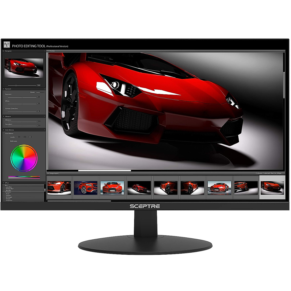 Sceptre 20 inch 1600x900 75Hz LED HD Monitor HDMI VGA Build-in Speakers, Brushed Black 2019 (E205W-16009A)